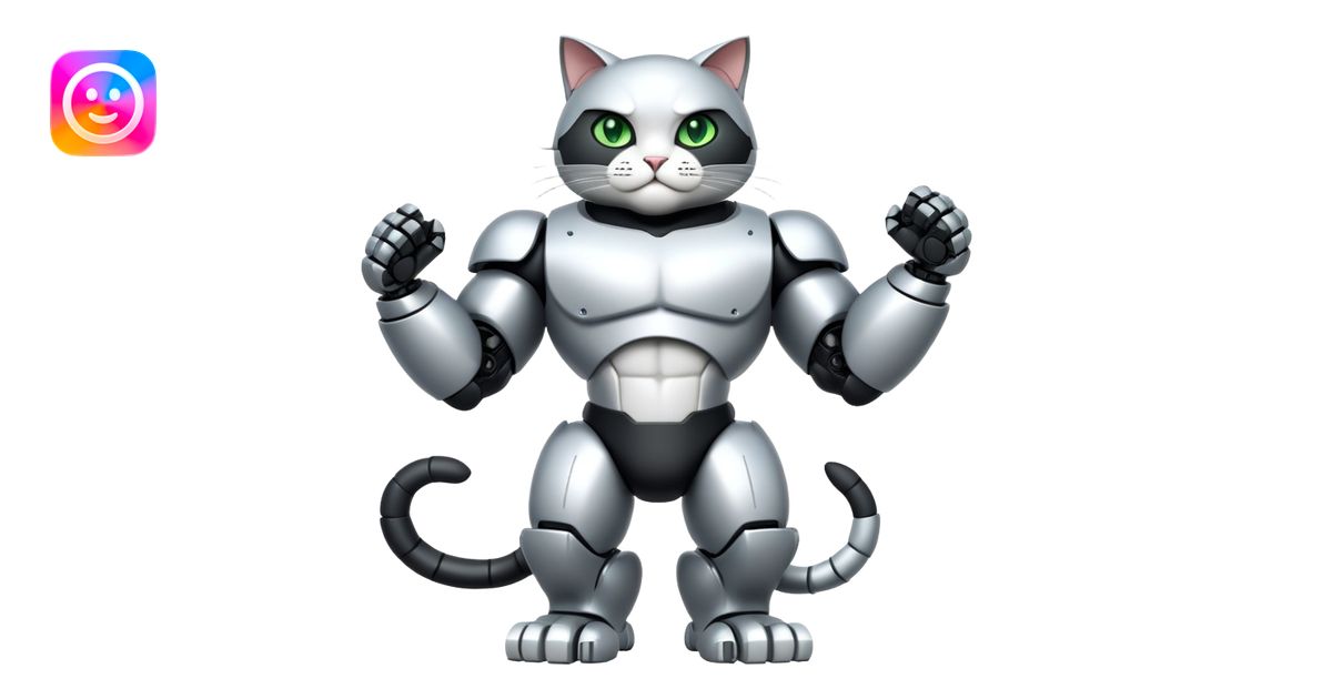Robot Buff Jacked up Huge jumbo Super Duper Muscular Cat with a 10 pack ...