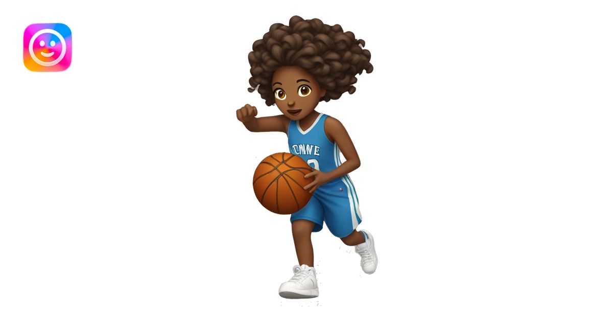 Brown girl slam dunk emoji | AI Emoji Generator