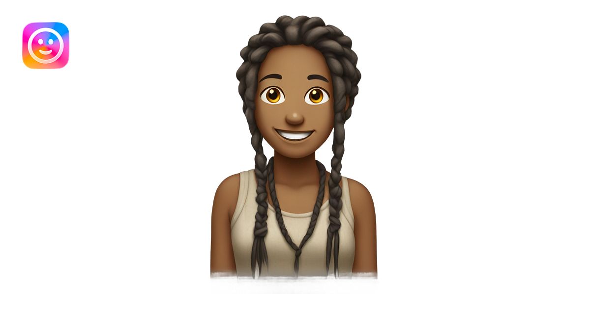smiling girl with dreadlocks emoji | AI Emoji Generator