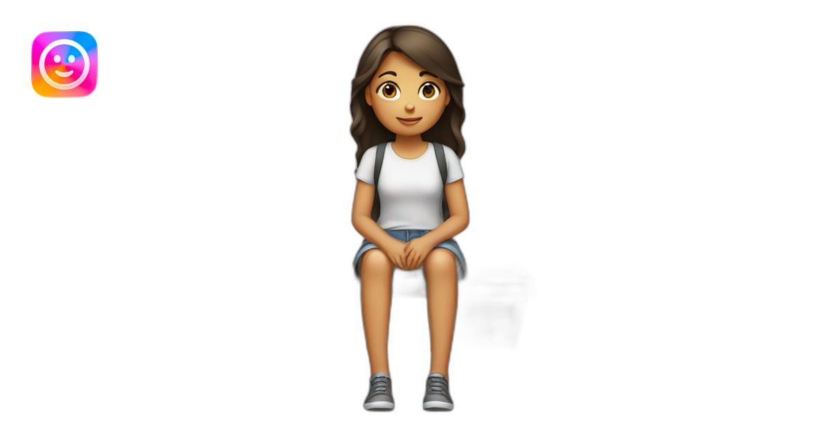 a girl sitting emoji | AI Emoji Generator