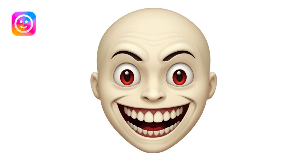 Scary smile emoji | AI Emoji Generator