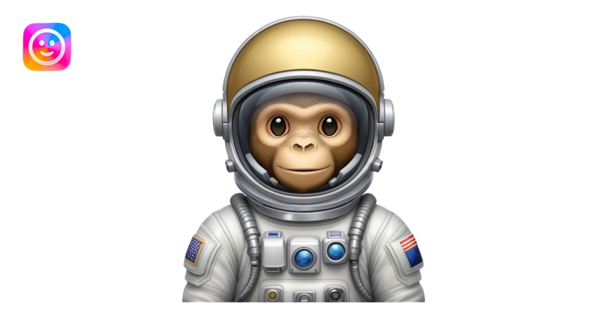 Ape astronaut emoji | AI Emoji Generator