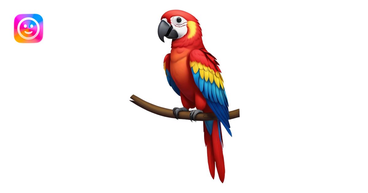 cinematic-macaw-realistic-full-body-standing-emoji,-vibrant-feathers ...