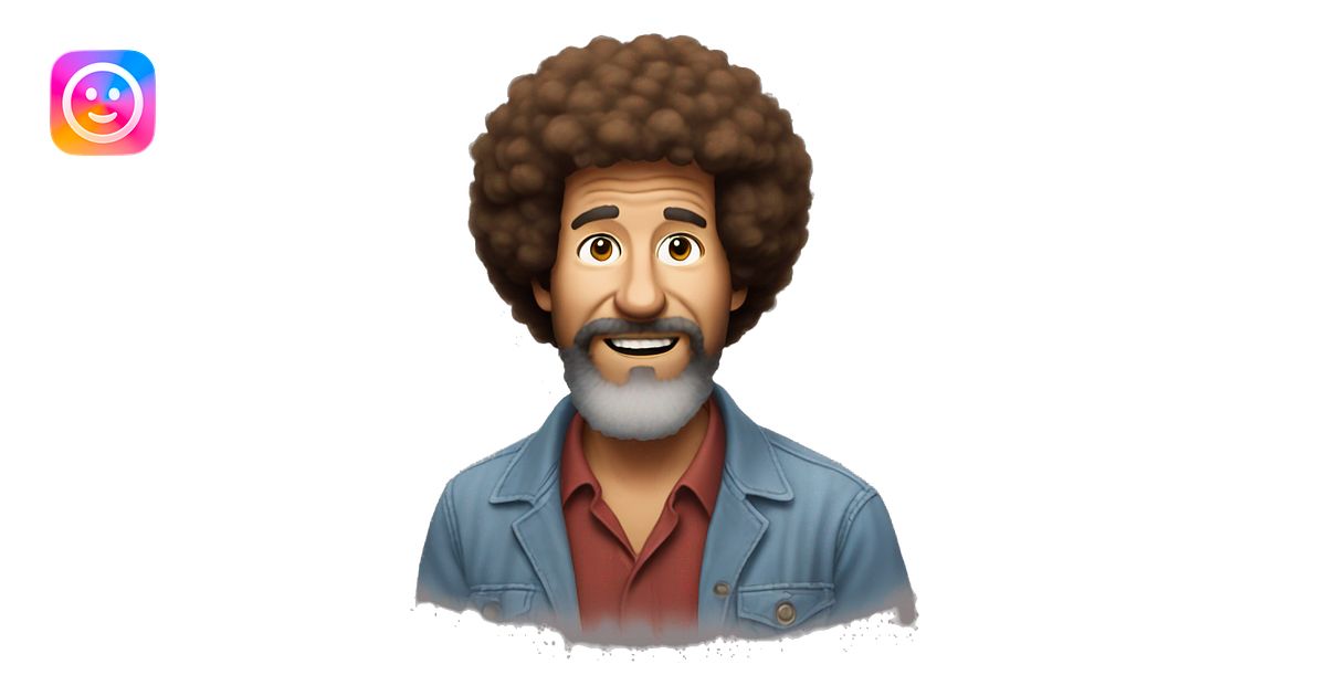 speechless bob ross emoji | AI Emoji Generator