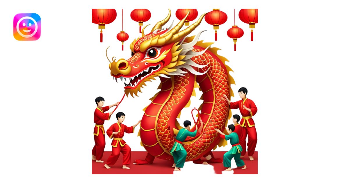 Cinematic Realistic scene of a traditional Chinese Dragon Dance ...