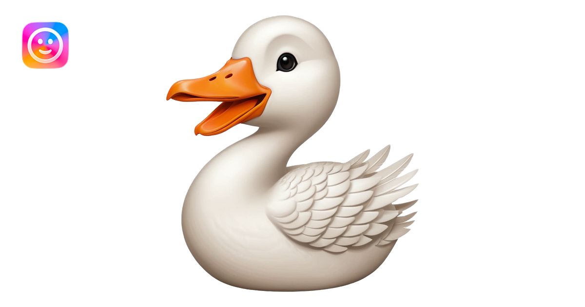a goose with a hand sign of a peace sign emoji | AI Emoji Generator