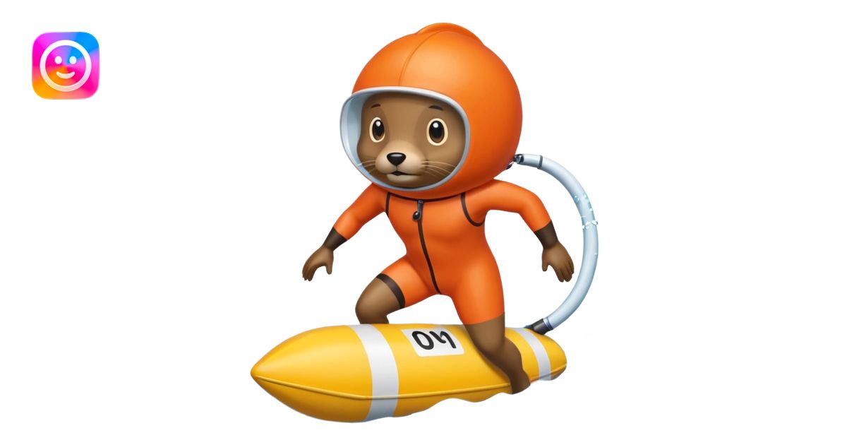 A focused beaver swimmer wearing a racing suit, diving past a floating ...