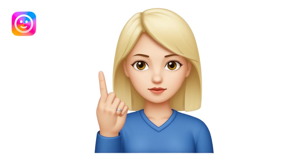 girl doing middle finger emoji | AI Emoji Generator