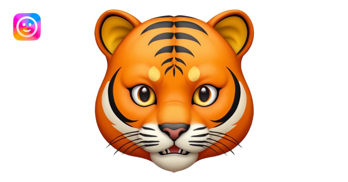 derpy tiger face from kpop demon hunters emoji | AI Emoji Generator