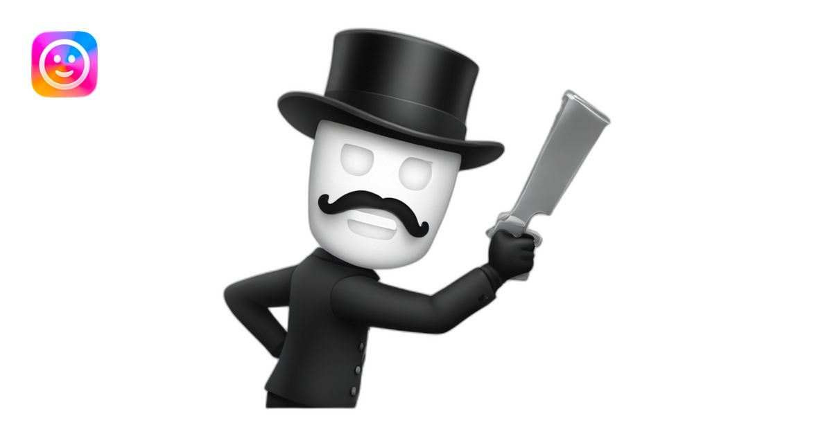 monopoly man as a robber emoji | AI Emoji Generator
