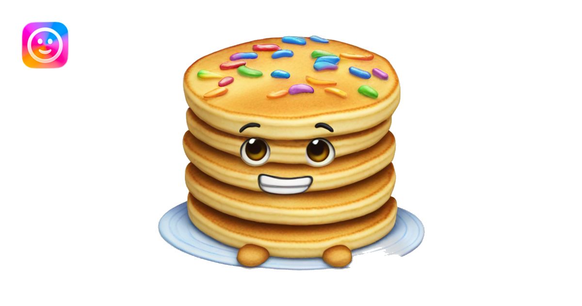 Pancake with rainbow sprinkles emoji | AI Emoji Generator