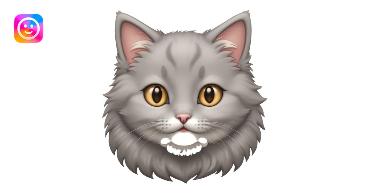 A grey kitten emoji | AI Emoji Generator
