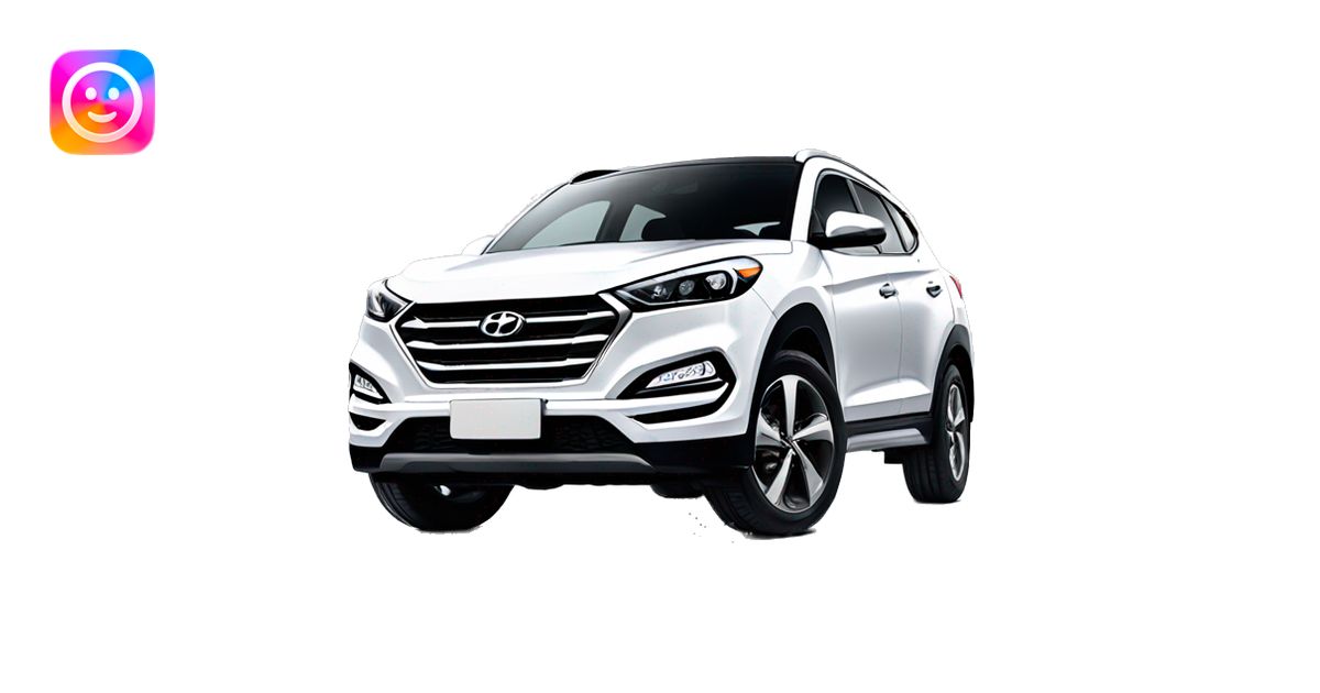 2018 white Hyundai Tucson front view emoji | AI Emoji Generator