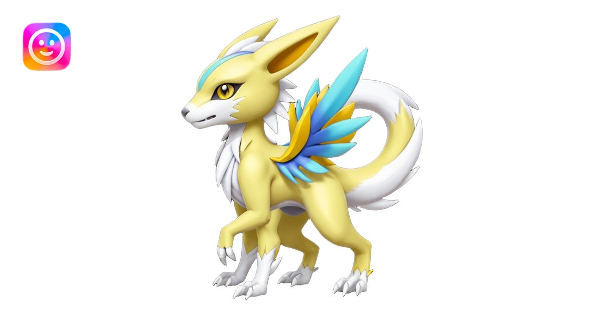 Colorful Smooth Soft Scaled Meloetta-Wargreymon-Renamon-Sergal-Pokémon ...