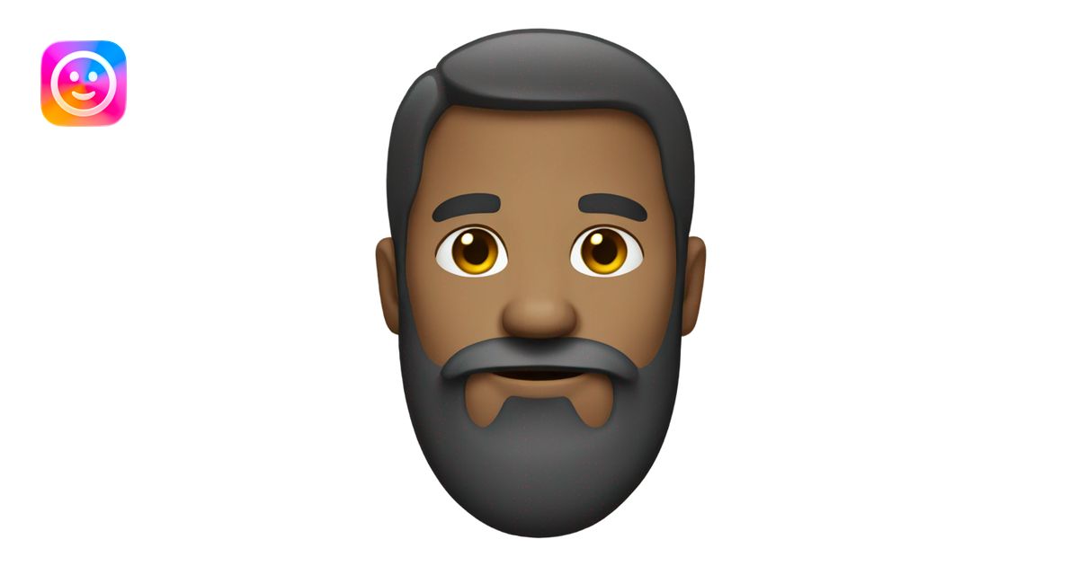 Bearded man emoji | AI Emoji Generator