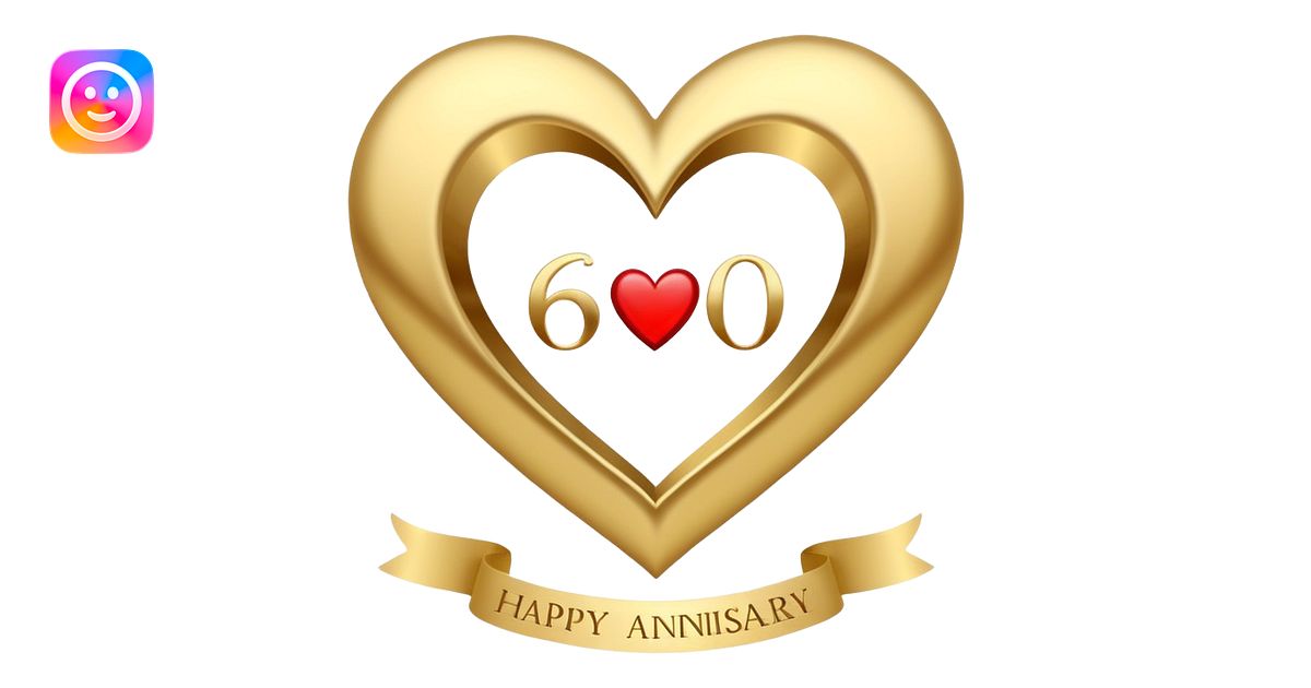 60th wedding anniversary card emoji | AI Emoji Generator