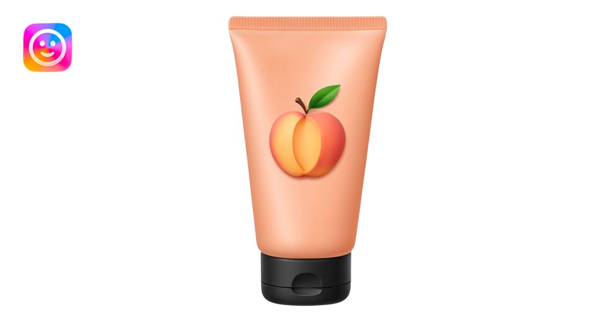 solid light peach plain skincare tube emoji | AI Emoji Generator
