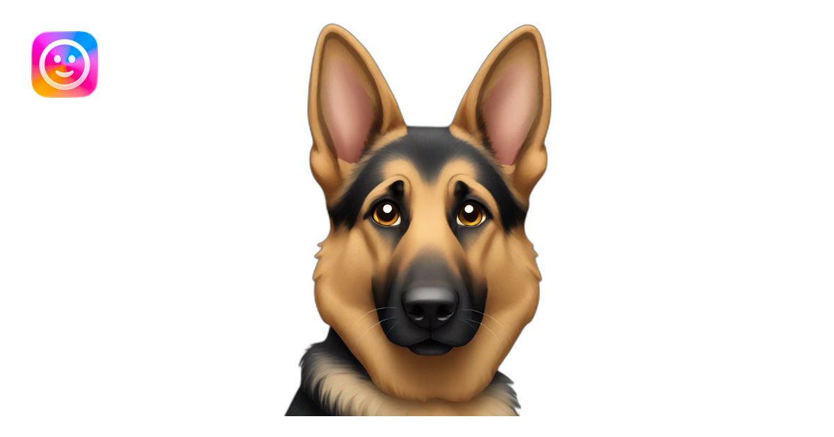 German Shepherd emoji | AI Emoji Generator