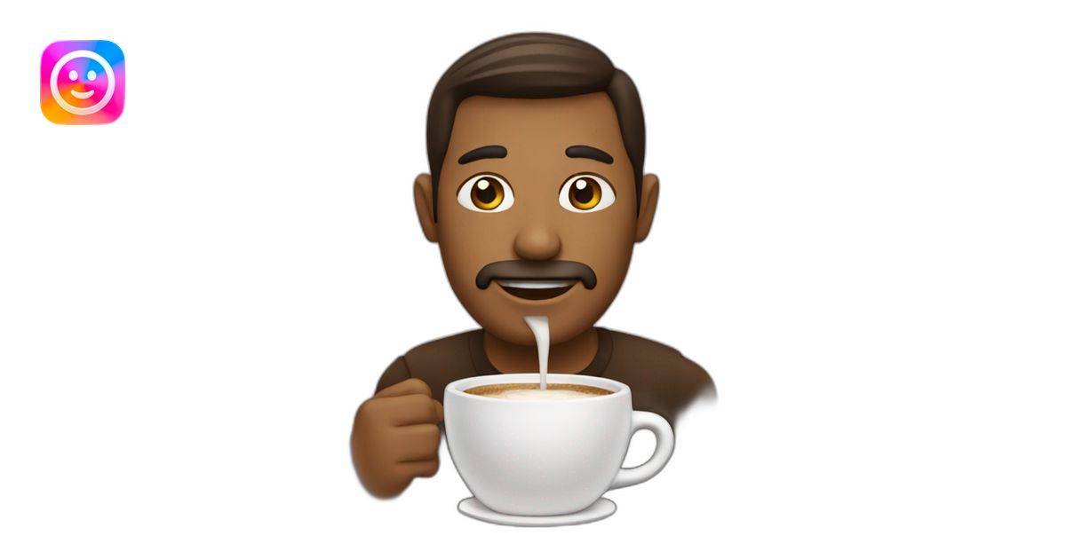 Drinking coffee emoji | AI Emoji Generator