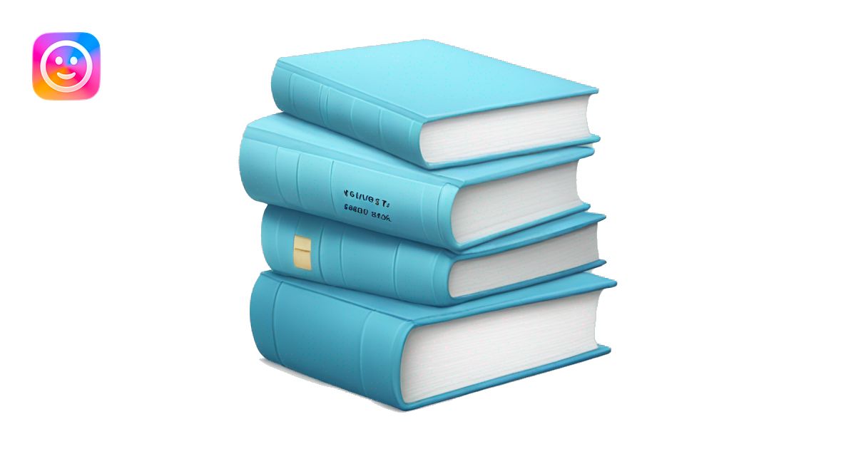 stack of baby blue books and coffee emoji | AI Emoji Generator