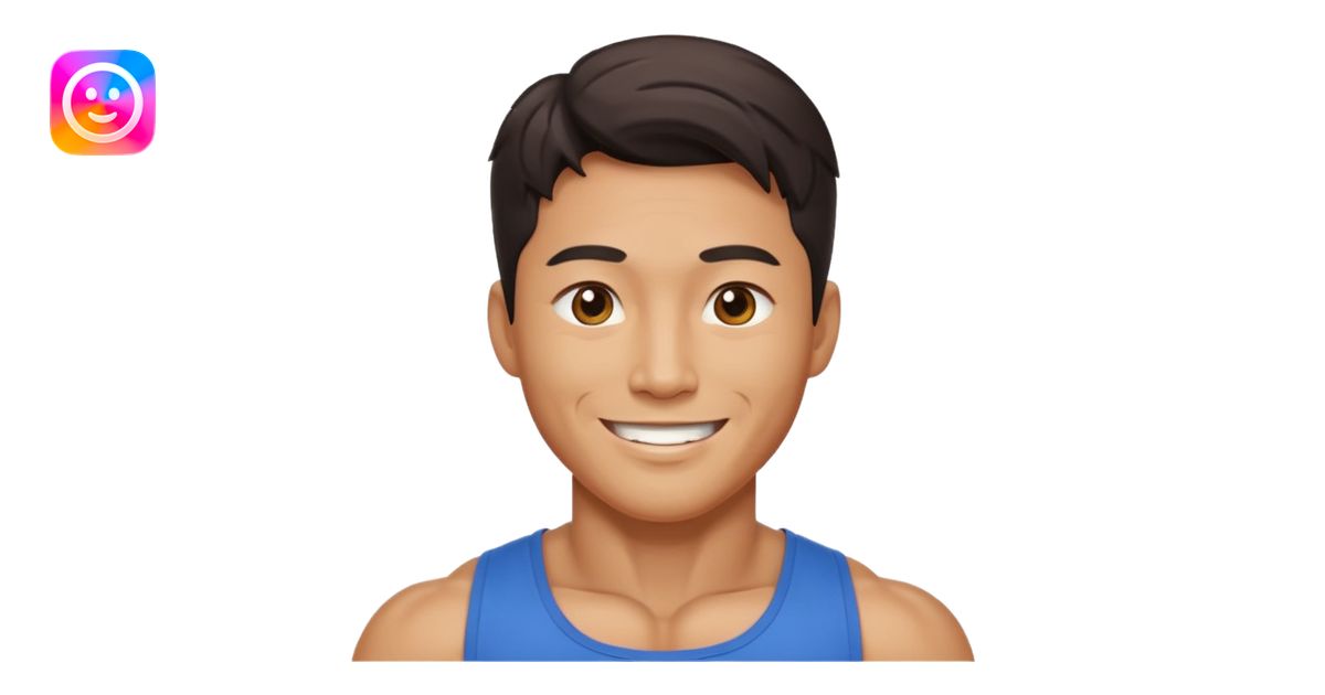 Koreli bir erkek ama çok yakışık lı ve kaslı emoji | AI Emoji Generator