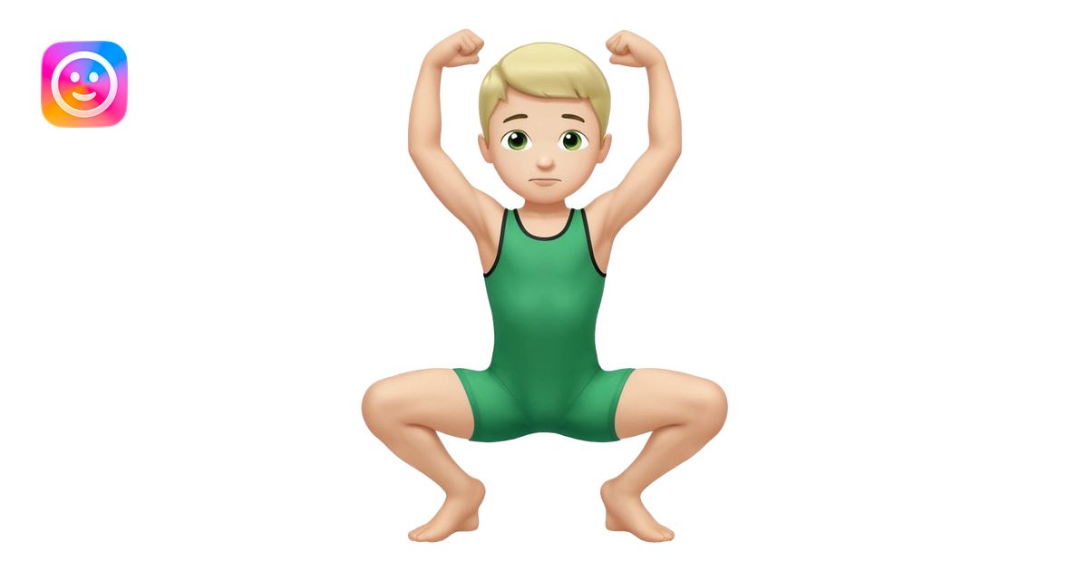 Little boy in a green sleeveless u-neck legless leotard flexing his ...