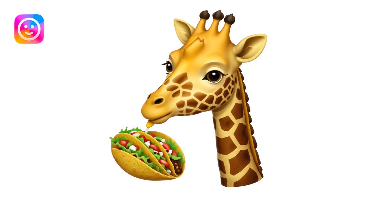 taco eating giraffe emoji | AI Emoji Generator