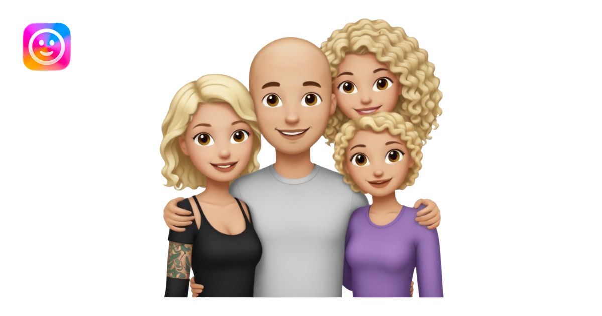 throuple tatted bald boyfriend with two girlfriends, one long blonde ...