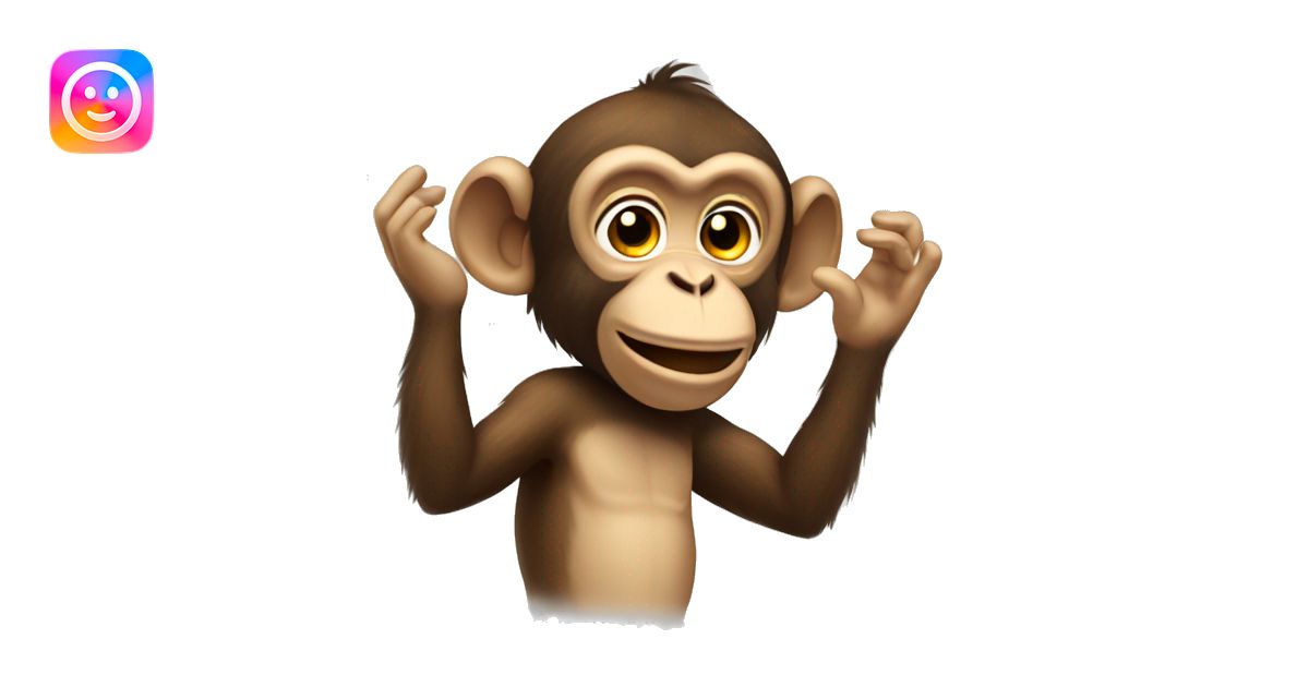 Monkey saluting emoji | AI Emoji Generator
