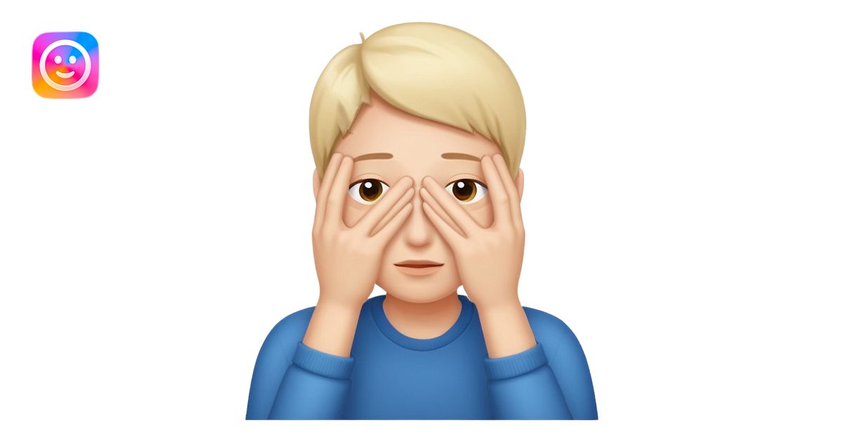 Hiding hands over eyes emoji | AI Emoji Generator