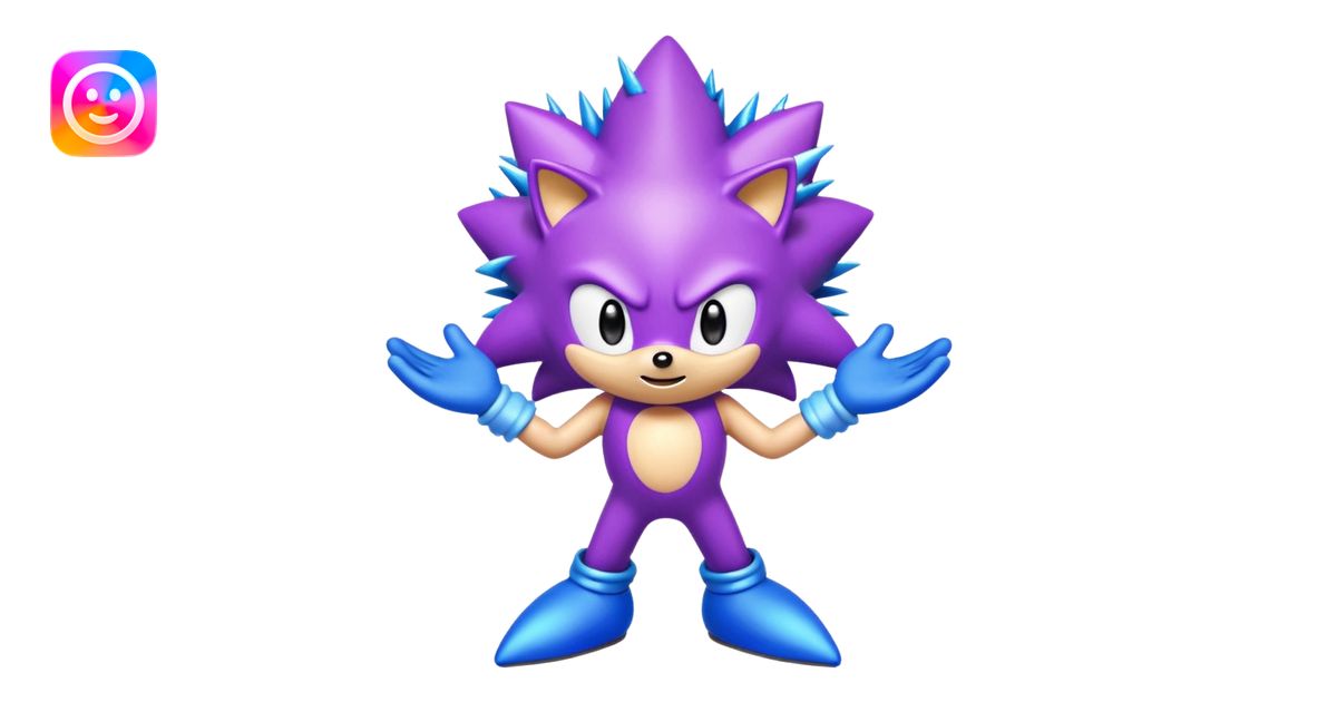 glitter purple sonic emoji | AI Emoji Generator