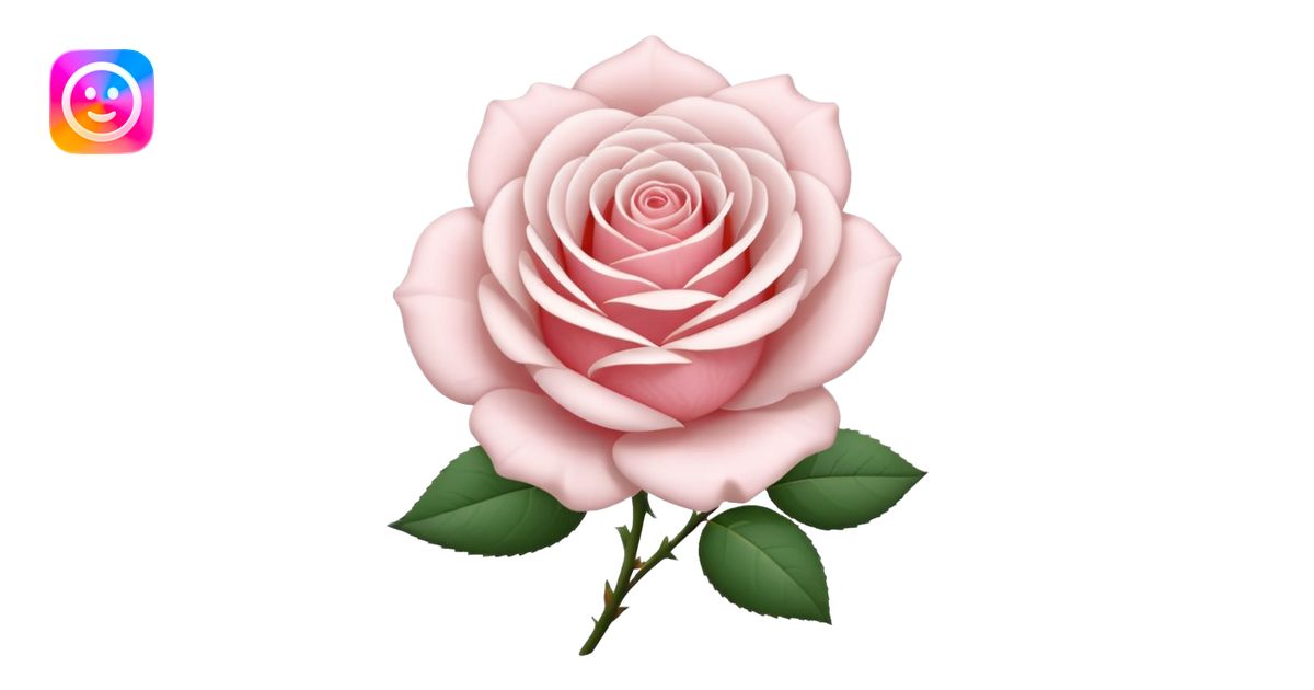 rose shape flower, no stem, now make it a white emoji | AI Emoji Generator