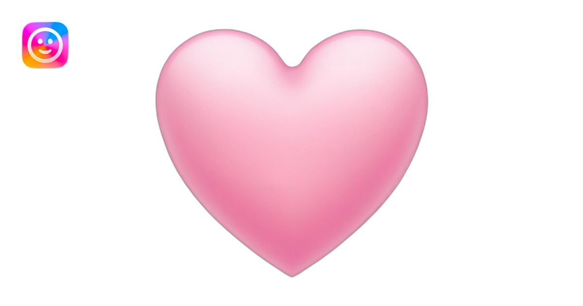 Soft pink heart emoji | AI Emoji Generator