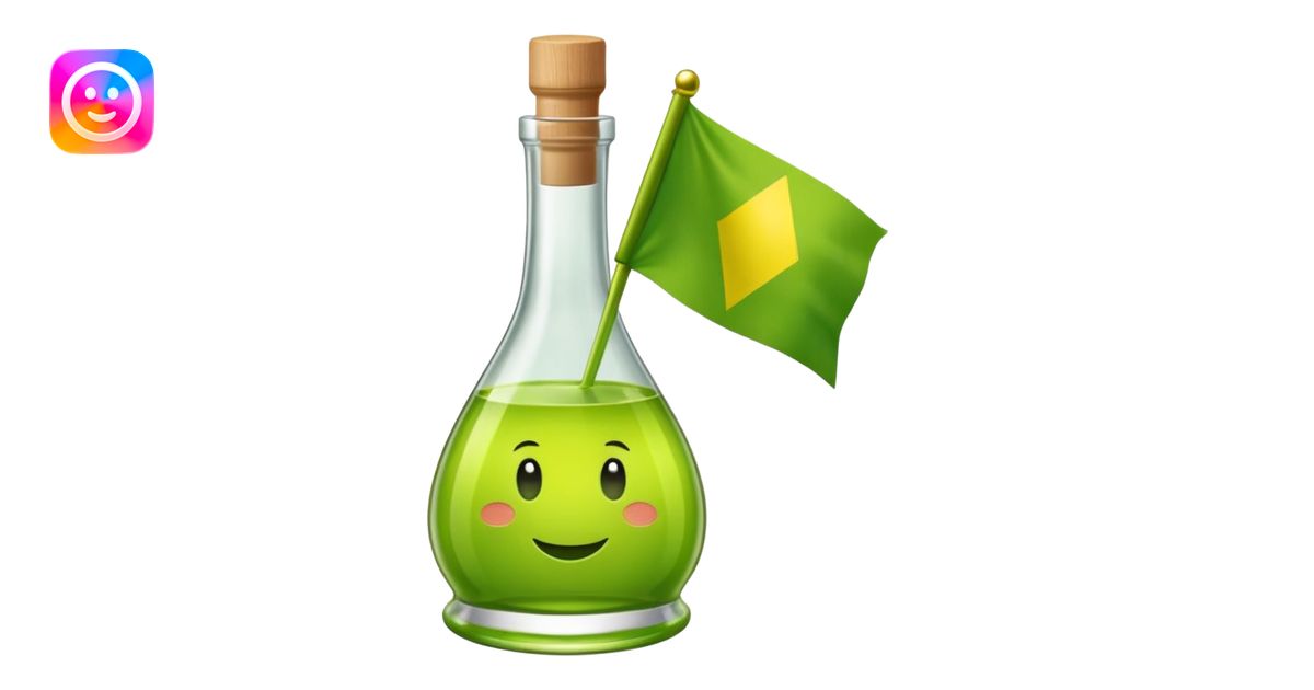 Une bouteille de chartreuse verte sous forme de drapeau avec ecrit ...