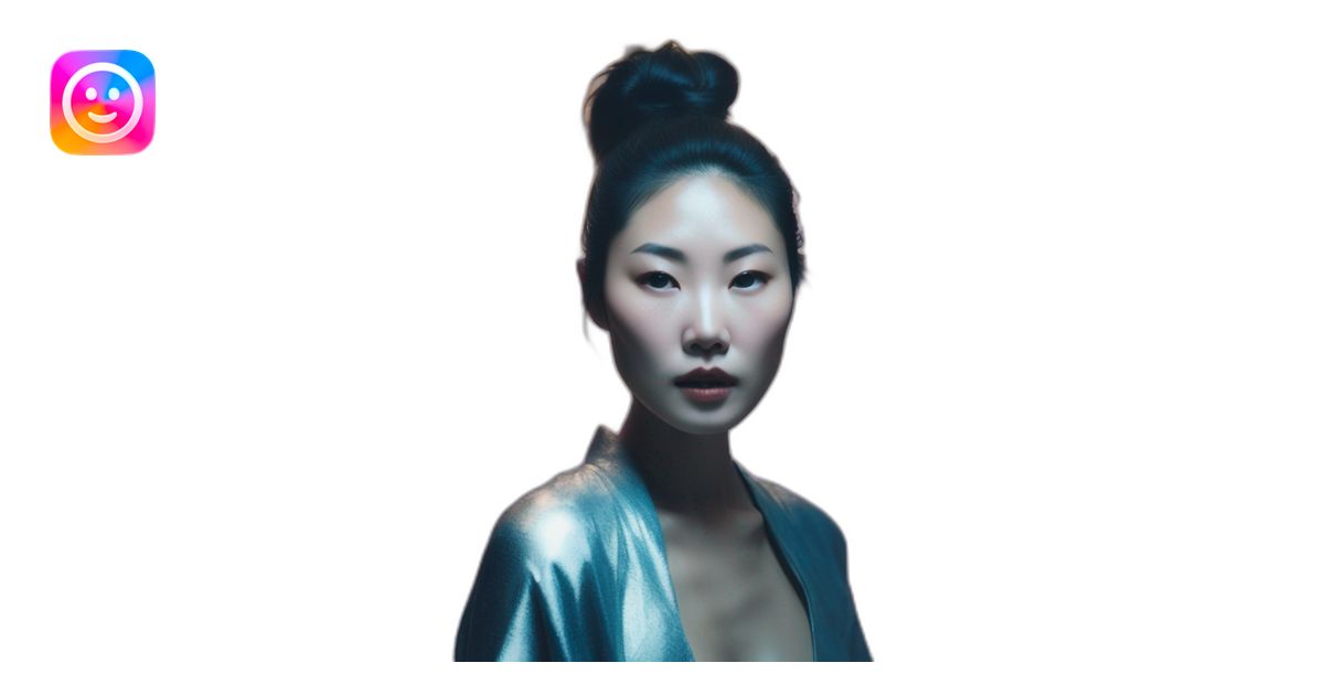 asian woman david bellemere, bathed in shadows, fov 90 degrees, short ...