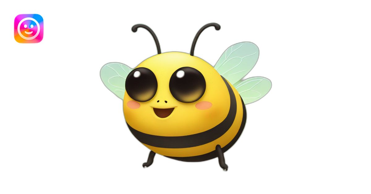 Cute little chubby Bee emoji | AI Emoji Generator