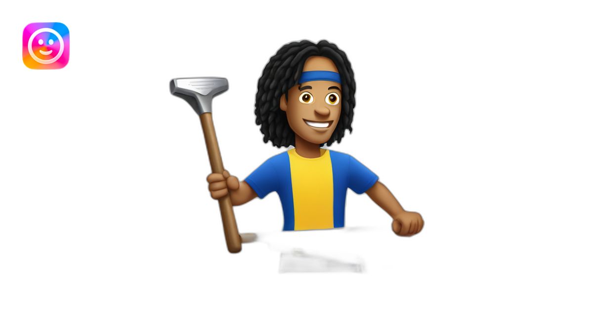 Ronaldinho ironing emoji | AI Emoji Generator