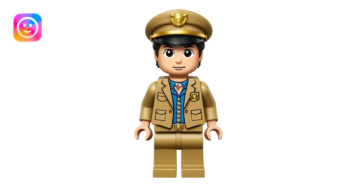 Jotaro Kujo as lego minifigure, full lego figurine view emoji | AI ...
