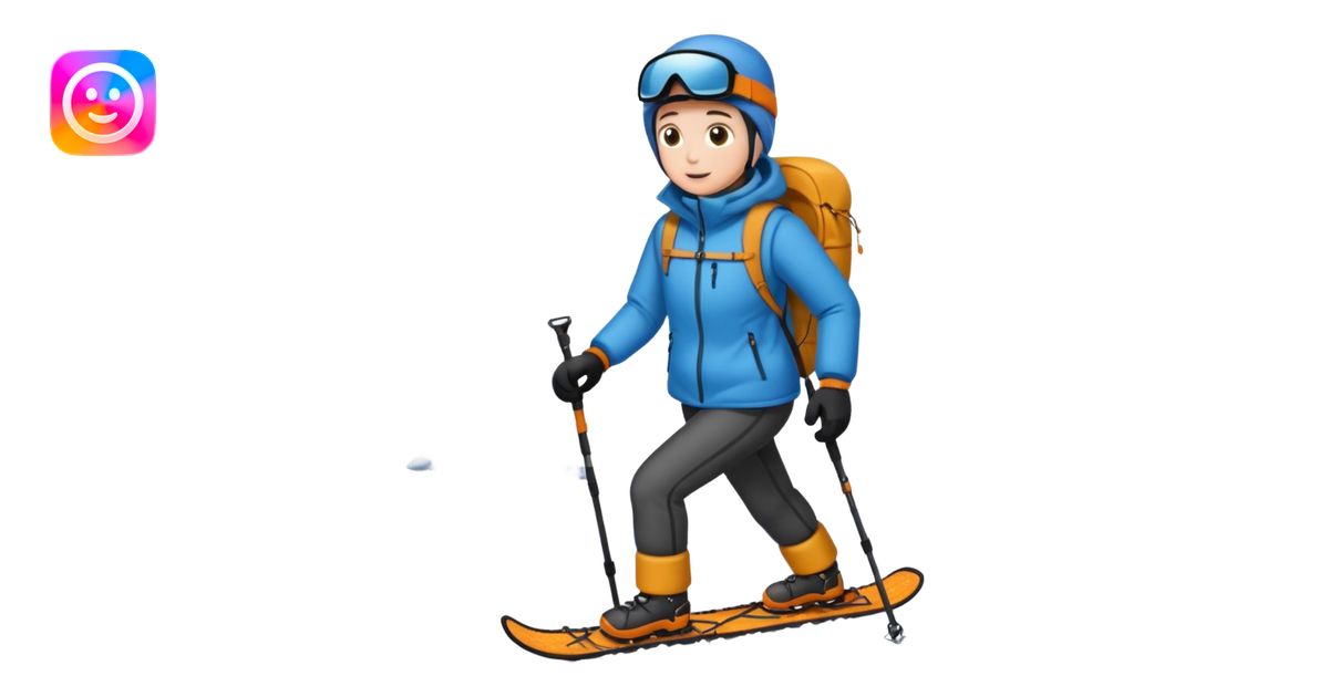 Snowshoeing emoji | AI Emoji Generator