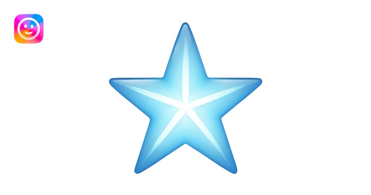 Basic Light blue star emoji | AI Emoji Generator