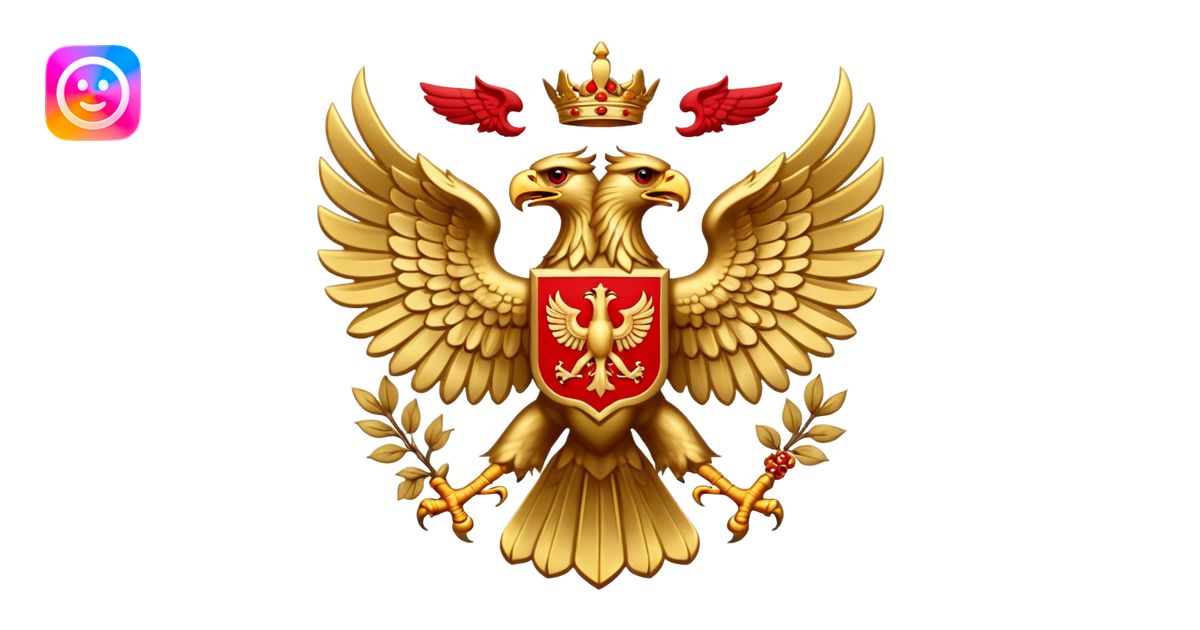 Byzantine double headed eagle Greek emoji | AI Emoji Generator