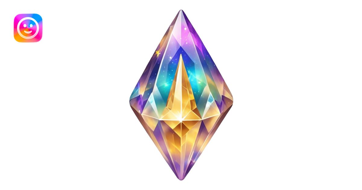 golden nebula crystal shard emoji | AI Emoji Generator