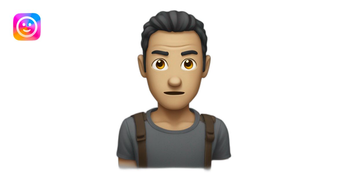Shawdow of creep man emoji | AI Emoji Generator