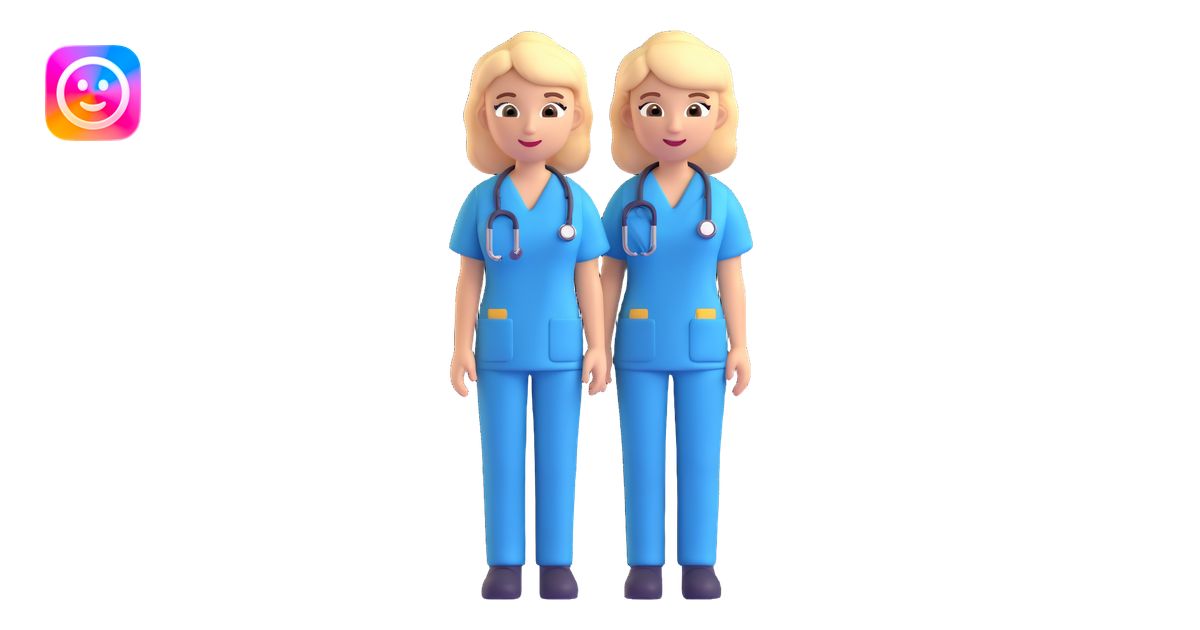 doctor emoji, female, wearing scrubs emoji | AI Emoji Generator