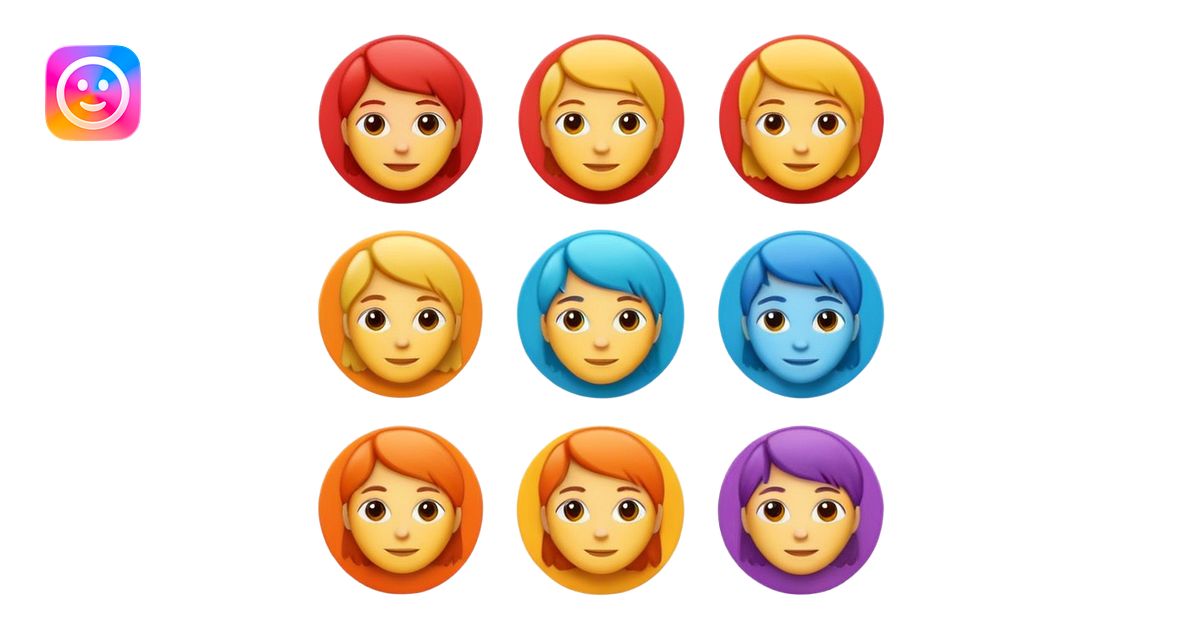 Make me an emoji for an app. The emoji is to highlight "social", "Real ...