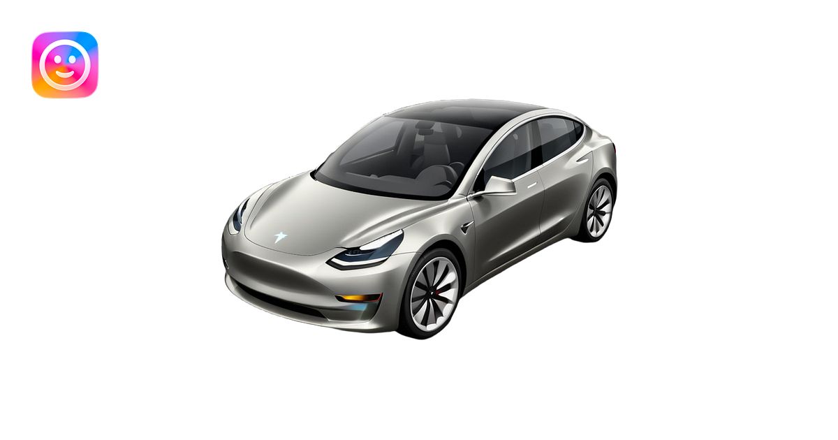 Tesla model 3 stuck in traffic emoji | AI Emoji Generator