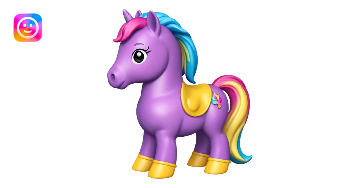 My Little Pony style vinyl fat horse toy figure emoji | AI Emoji Generator