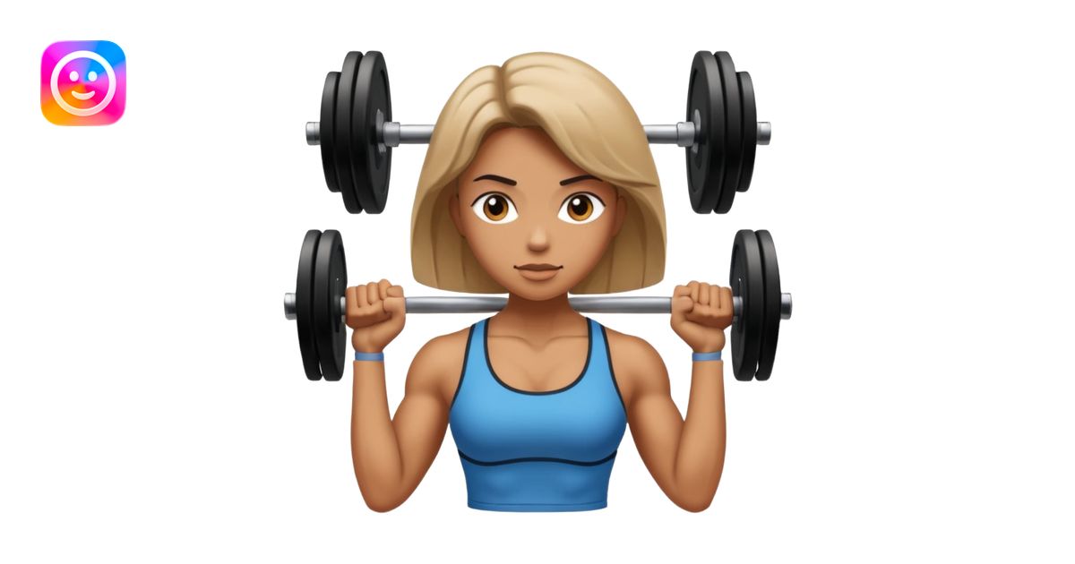 DONNA CHE ALZA PESI emoji | AI Emoji Generator