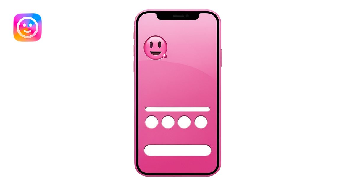 Pink caller Id card emoji | AI Emoji Generator