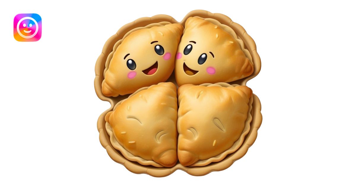 Empanadas Cinematic Realistic Empanadas Dish Emoji, depicted as crispy ...